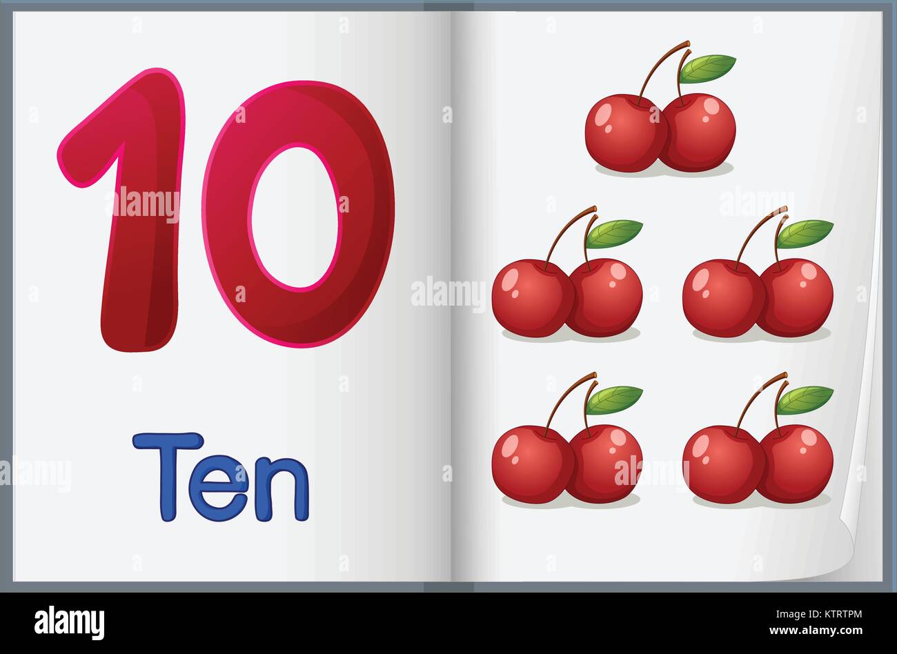 Counting number illustration sheet in book Stock Vector Image & Art - Alamy