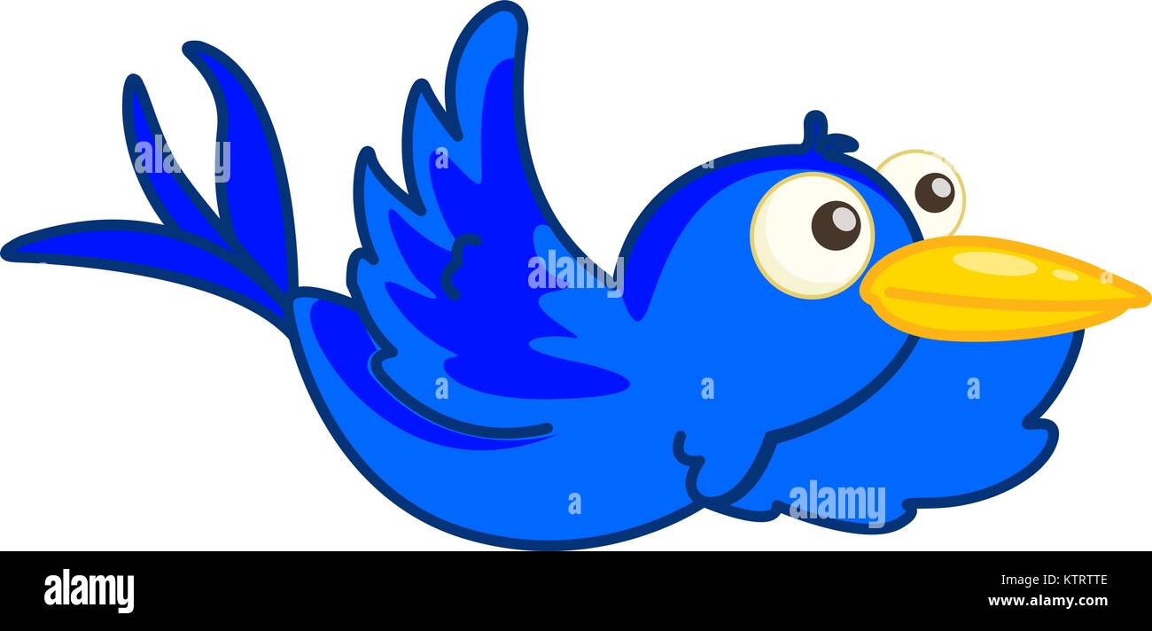 Illustration of a blue bird flying Stock Vector Image & Art - Alamy