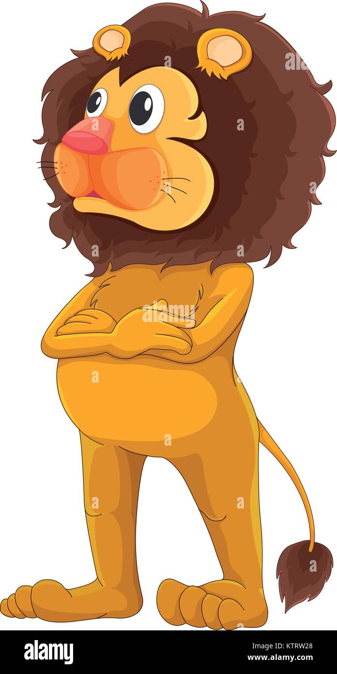 Illustration of a comical lion Stock Vector Image & Art - Alamy