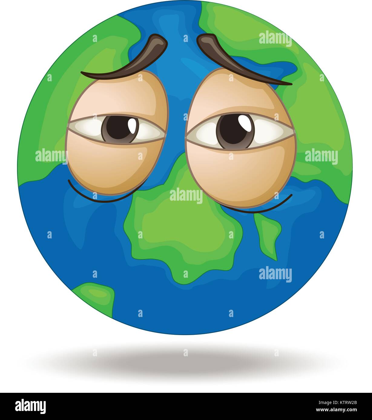 Illustration of a tired earth Stock Vector Image & Art - Alamy