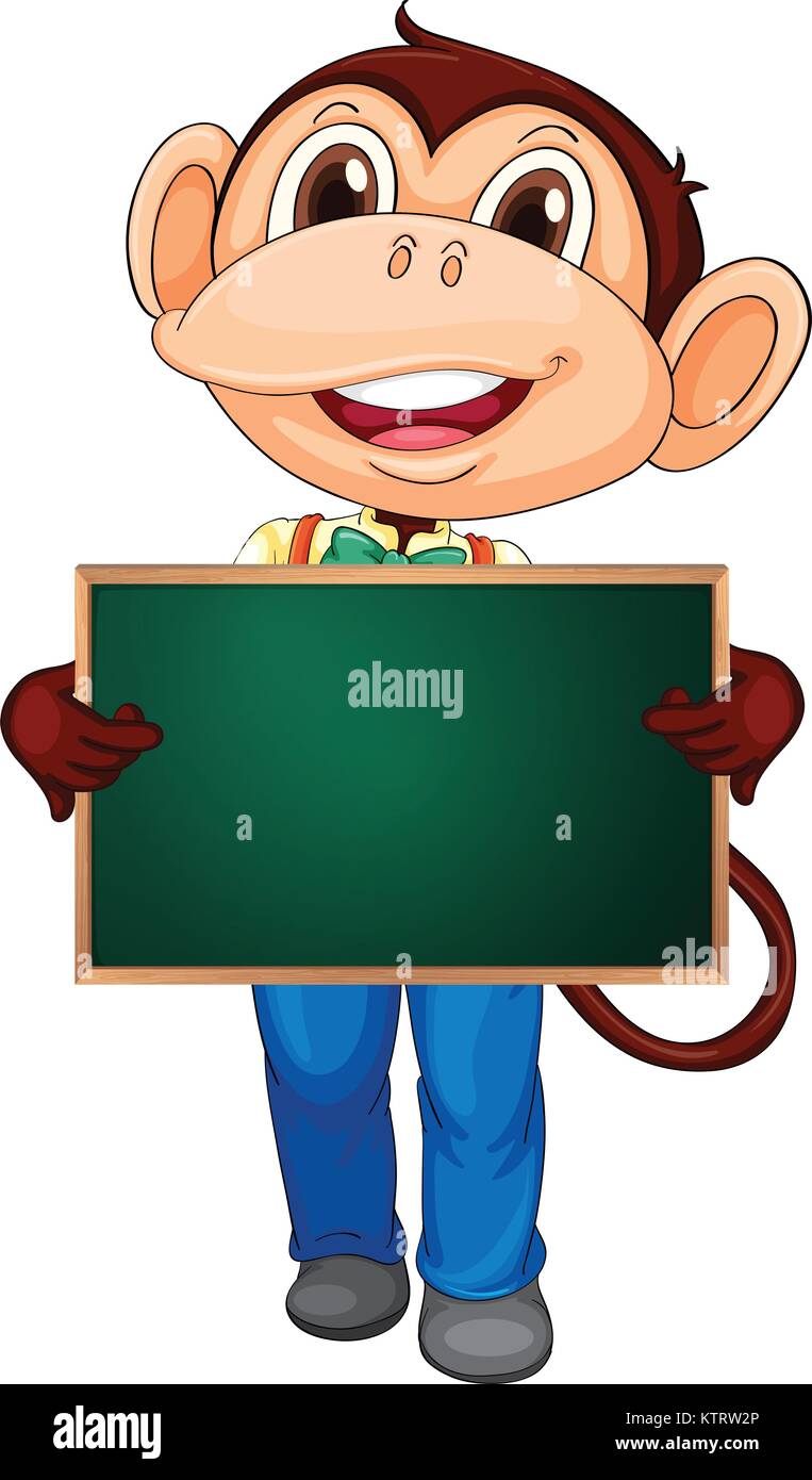 Illustration of a cartoon character holding a blank Stock Vector Image ...