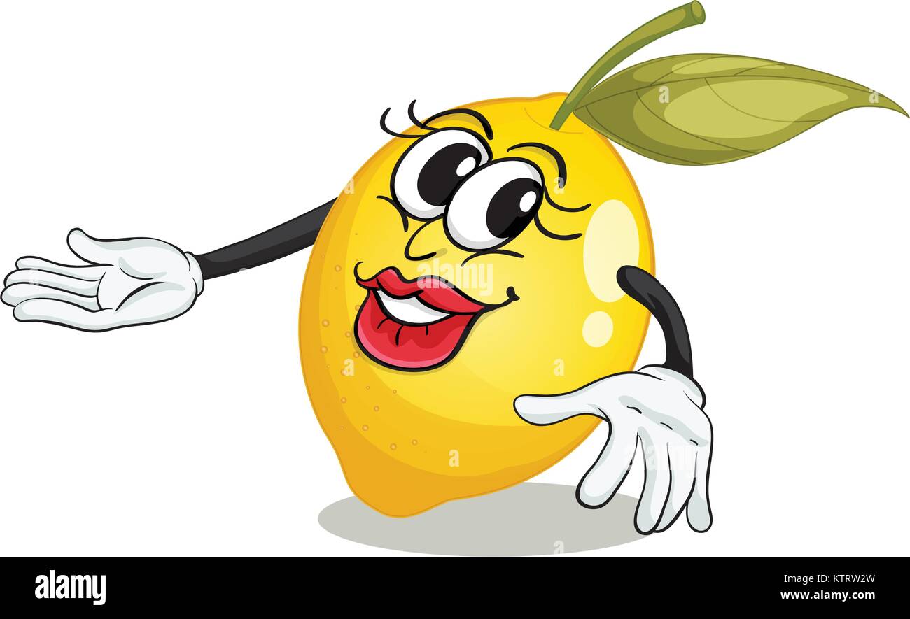 illustration of lemon on a white background Stock Vector Image & Art ...