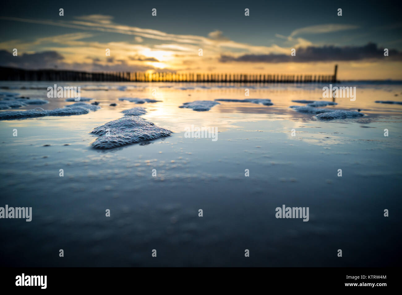 Sunset with water Stock Photo - Alamy