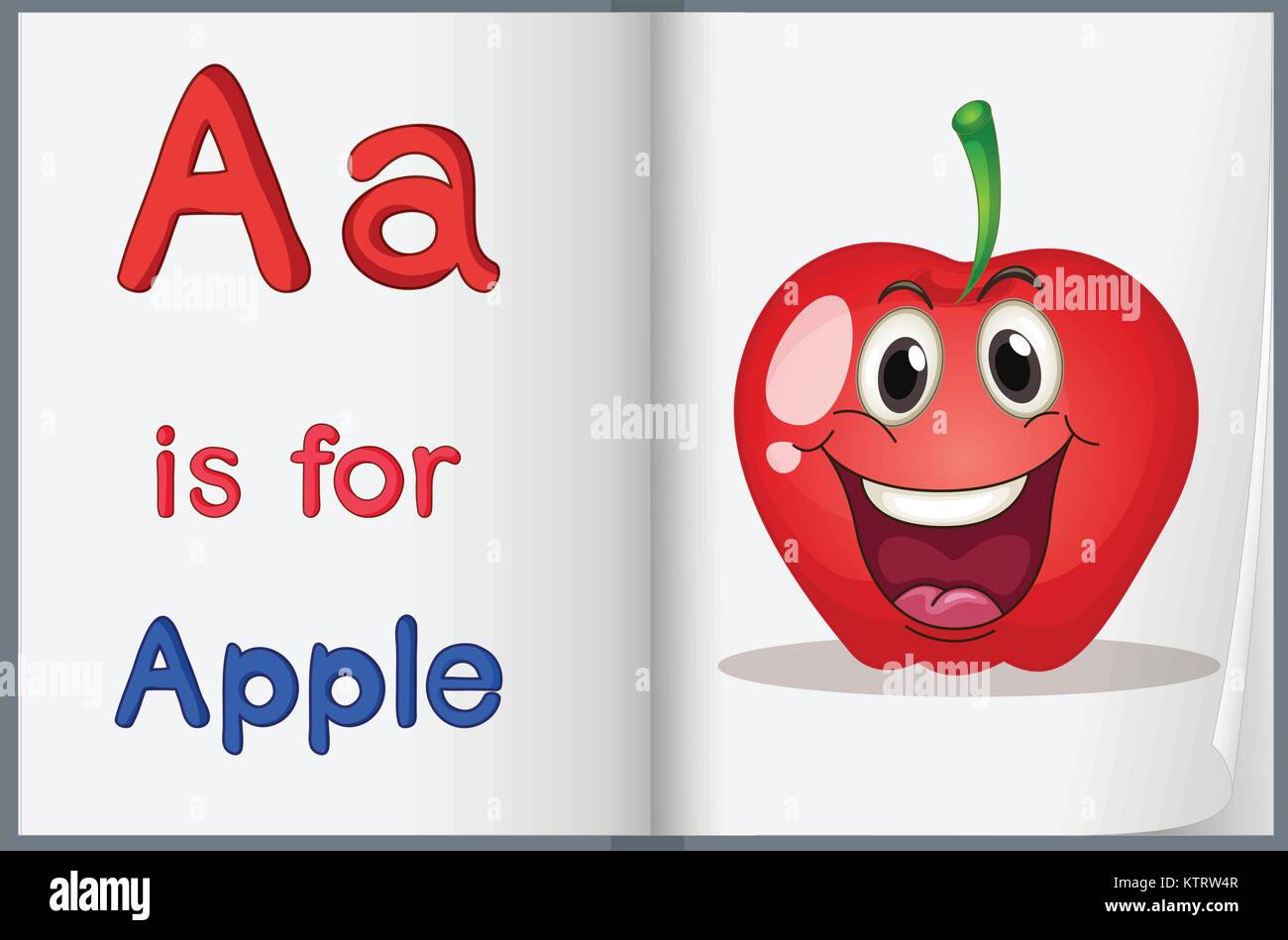 Illustration of the letter A in a book Stock Vector Image & Art - Alamy