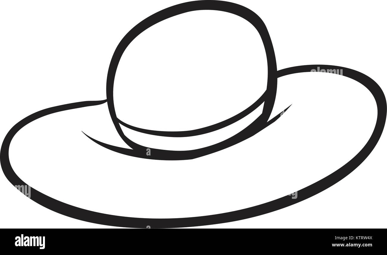 illustration of sketch of a hat on a white background Stock Vector ...