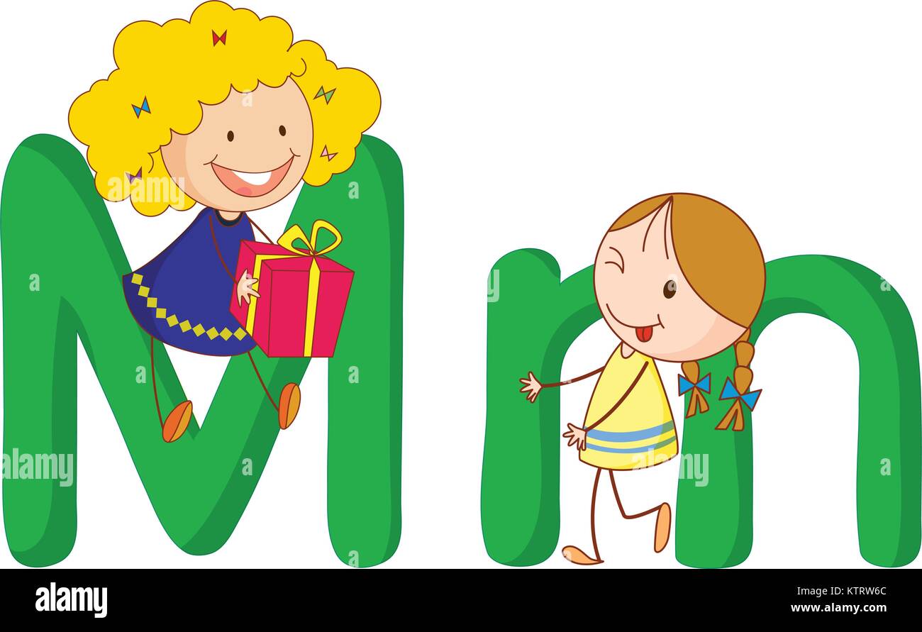 Illustration of children in a letter of alphabet Stock Vector Image ...