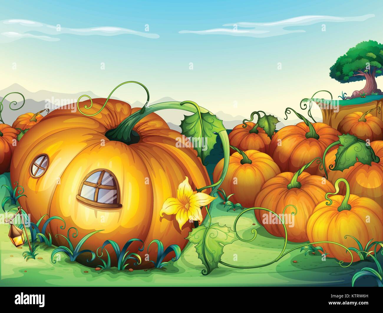 illustration of a bunch of yellow pumpkins Stock Vector Image & Art - Alamy