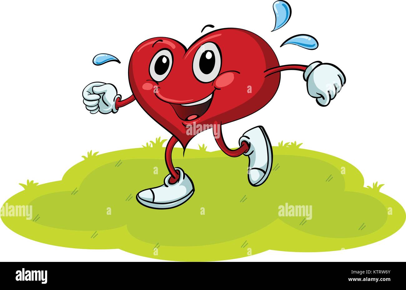 illustration of a heart in a beautiful nature Stock Vector Image & Art ...