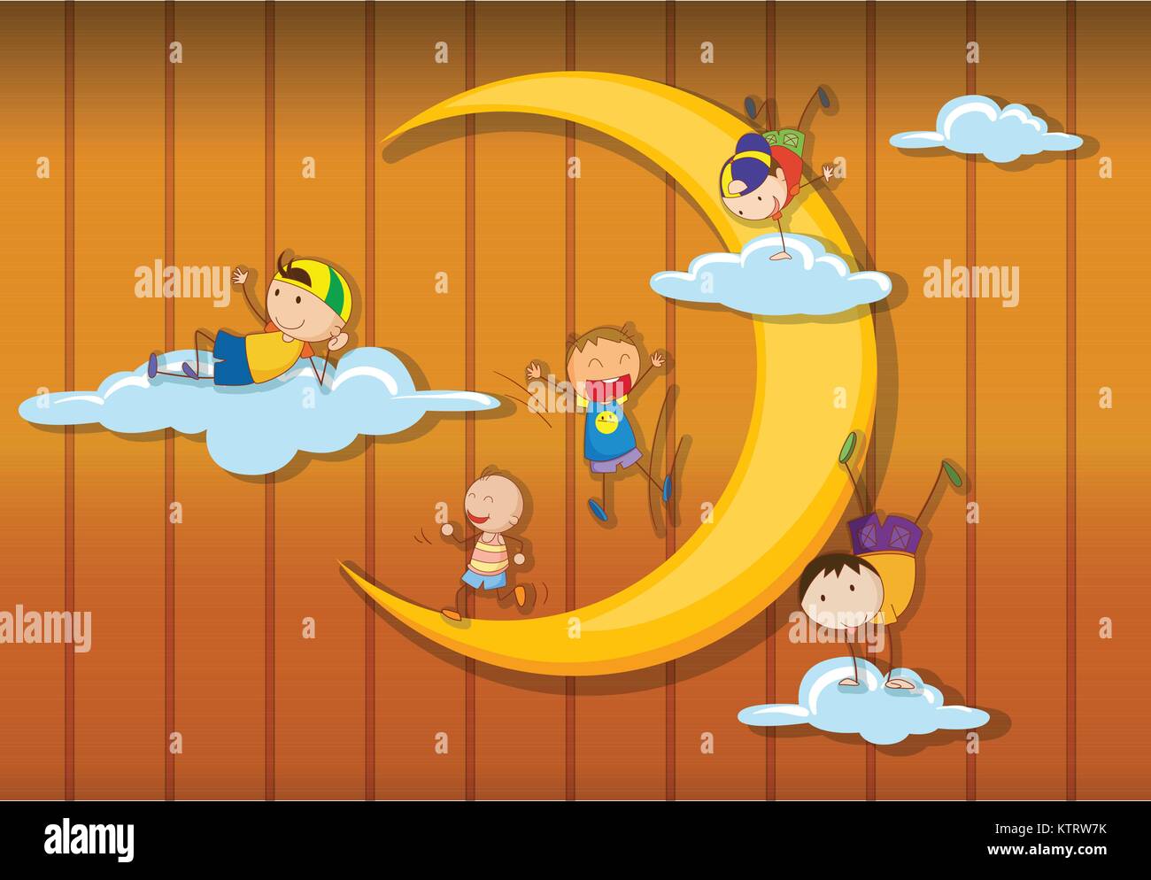 Illustration of kids playing together Stock Vector Image & Art - Alamy