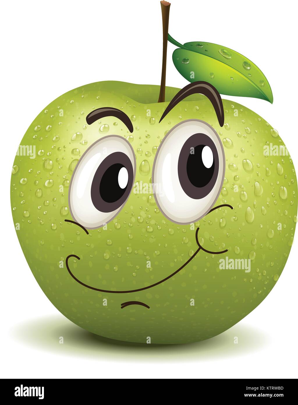 illustration of happy apple smiley on a white Stock Vector Image & Art ...