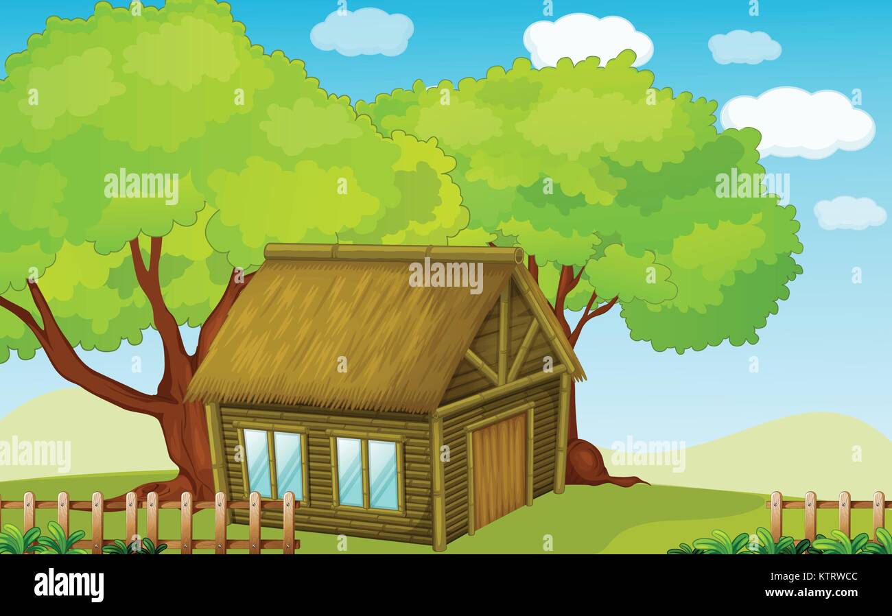 Illustration of a small hut Stock Vector Image & Art - Alamy