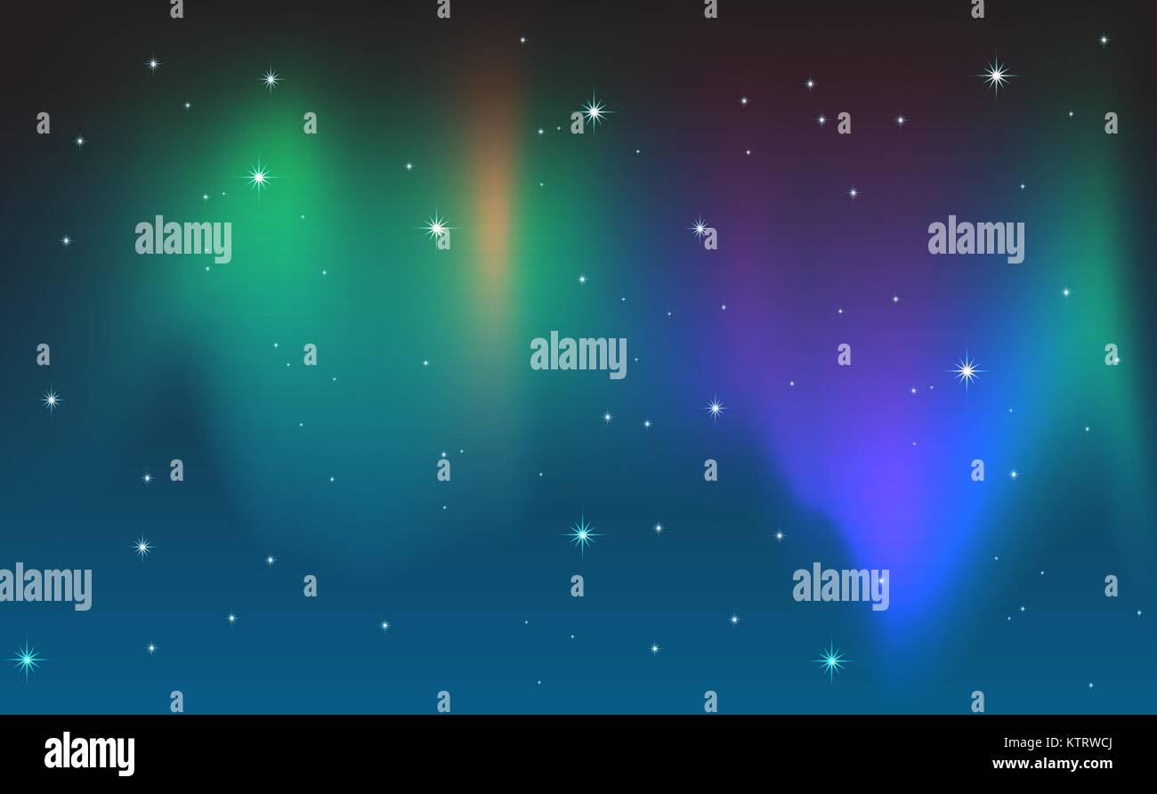 Aurora in sky Stock Vector Images - Alamy