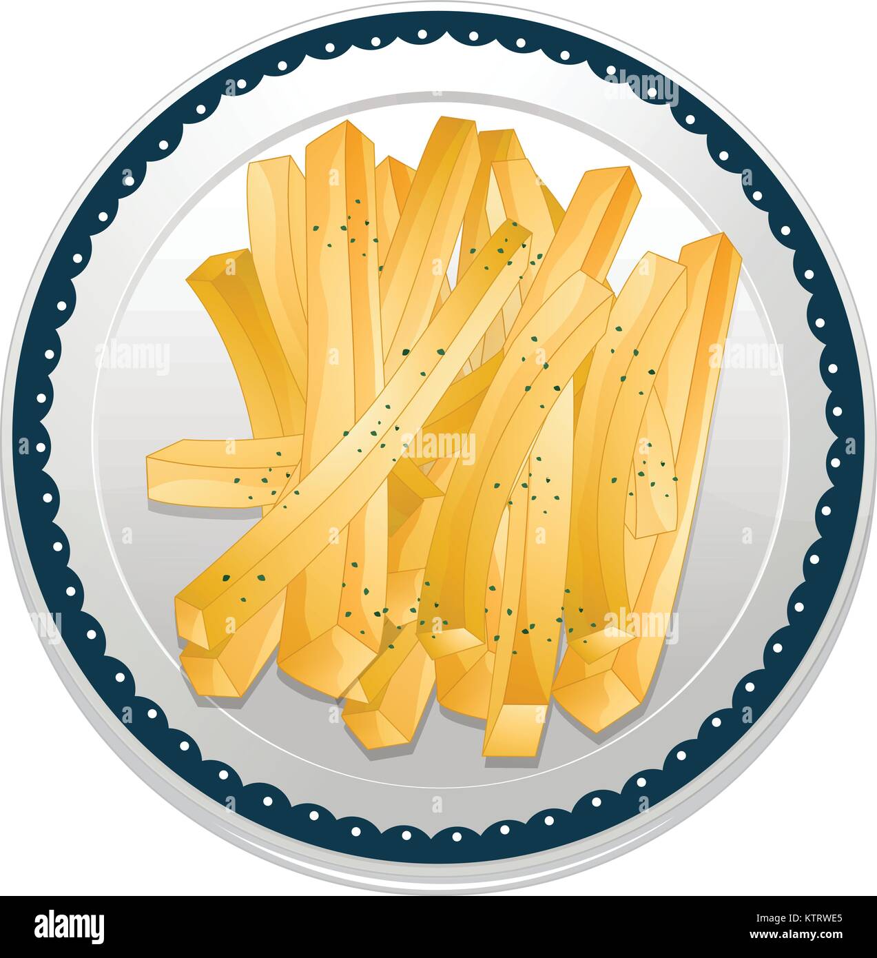 illustration of a fries on a white background Stock Vector Image & Art ...