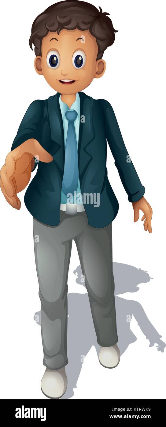 Illustration of a man offering handshake Stock Vector Image & Art - Alamy