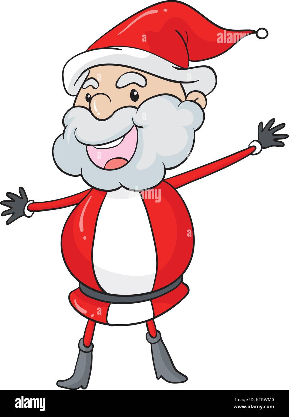 illustration of santa claus on a white background Stock Vector Image ...