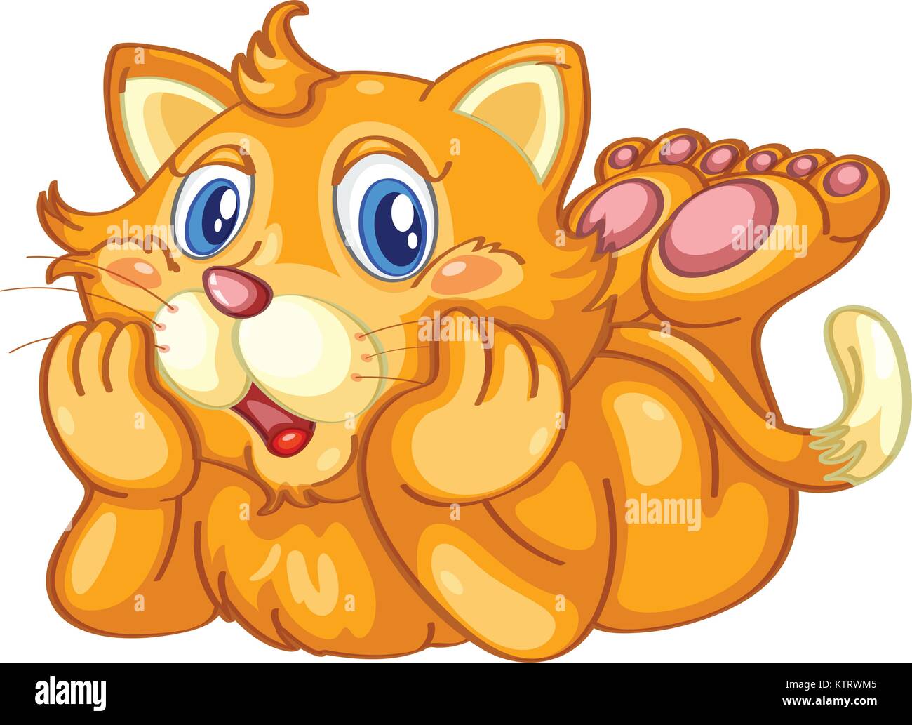 Laying down kitten Stock Vector Images - Alamy