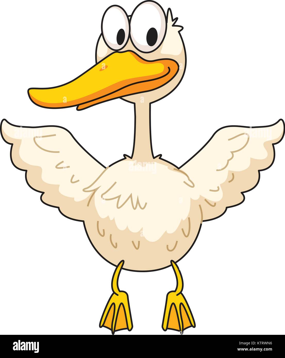 Illustration of a funny duck Stock Vector Image & Art - Alamy