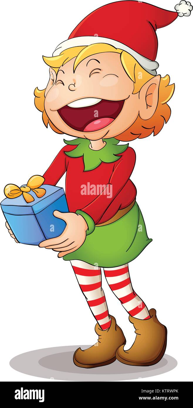 Illustration of a Christmas elf Stock Vector Image & Art - Alamy