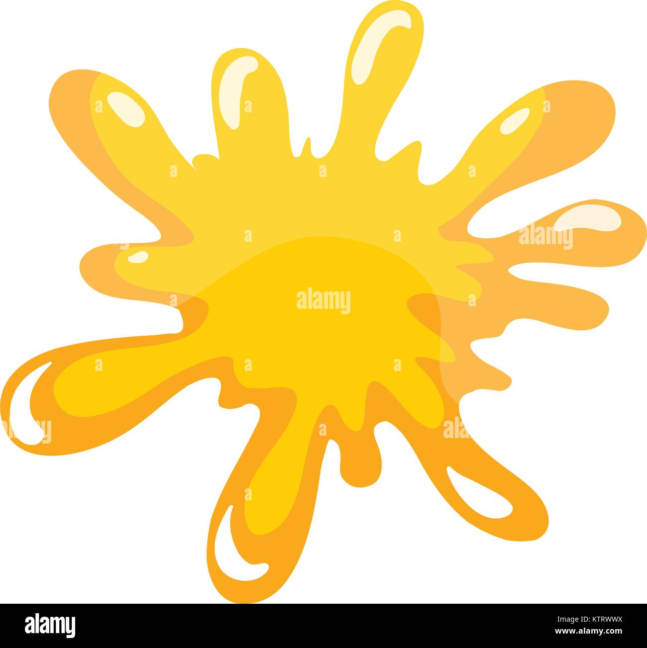 illustration of yellow color splash on a white background Stock Vector ...