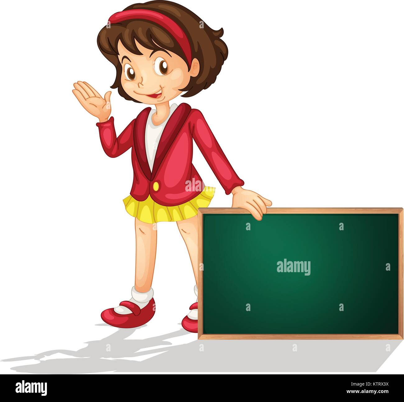 Child holding chalk board Stock Vector Images - Alamy