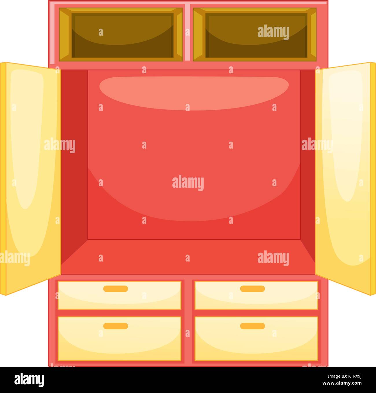 Empty wardrobe on a white background Stock Vector Image & Art - Alamy