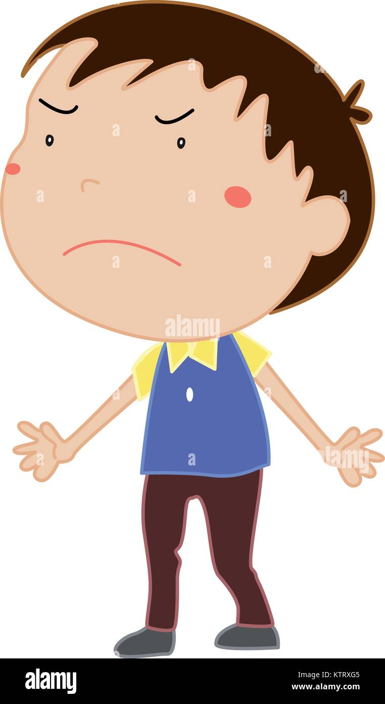 Illustration of an angry boy Stock Vector Image & Art - Alamy