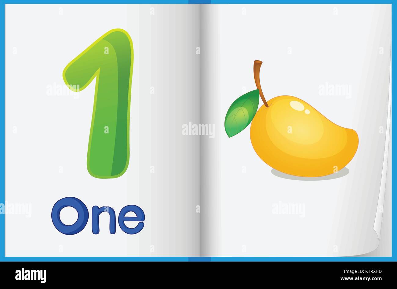 Counting number illustration sheet in book Stock Vector Image & Art - Alamy