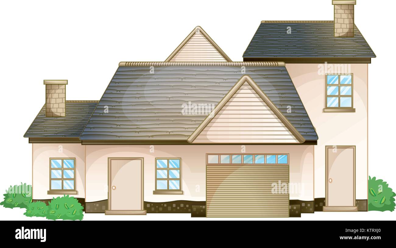 illustration of a house on a white background Stock Vector Image & Art ...