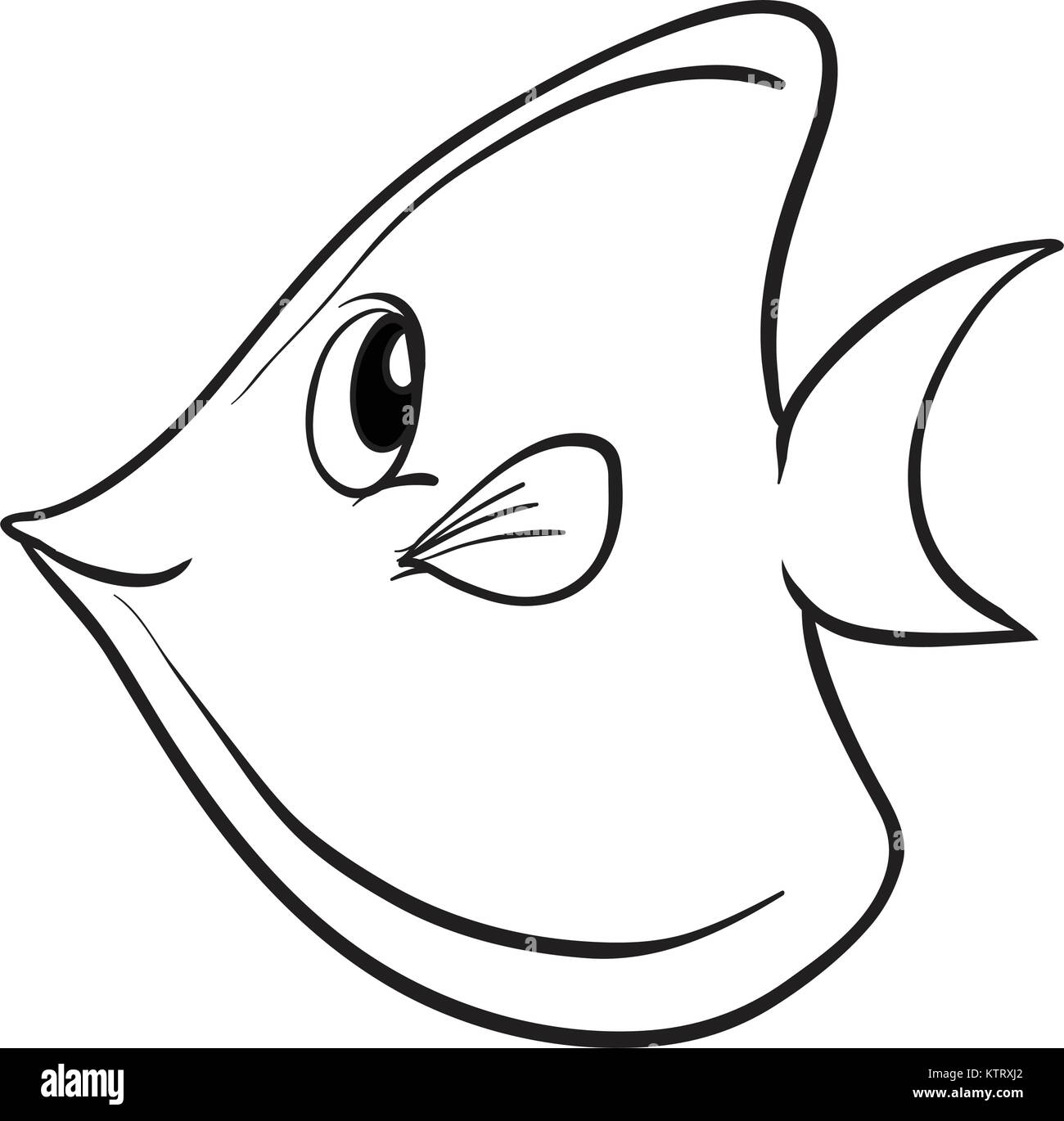 illustration of a fish on a white background Stock Vector Image & Art ...