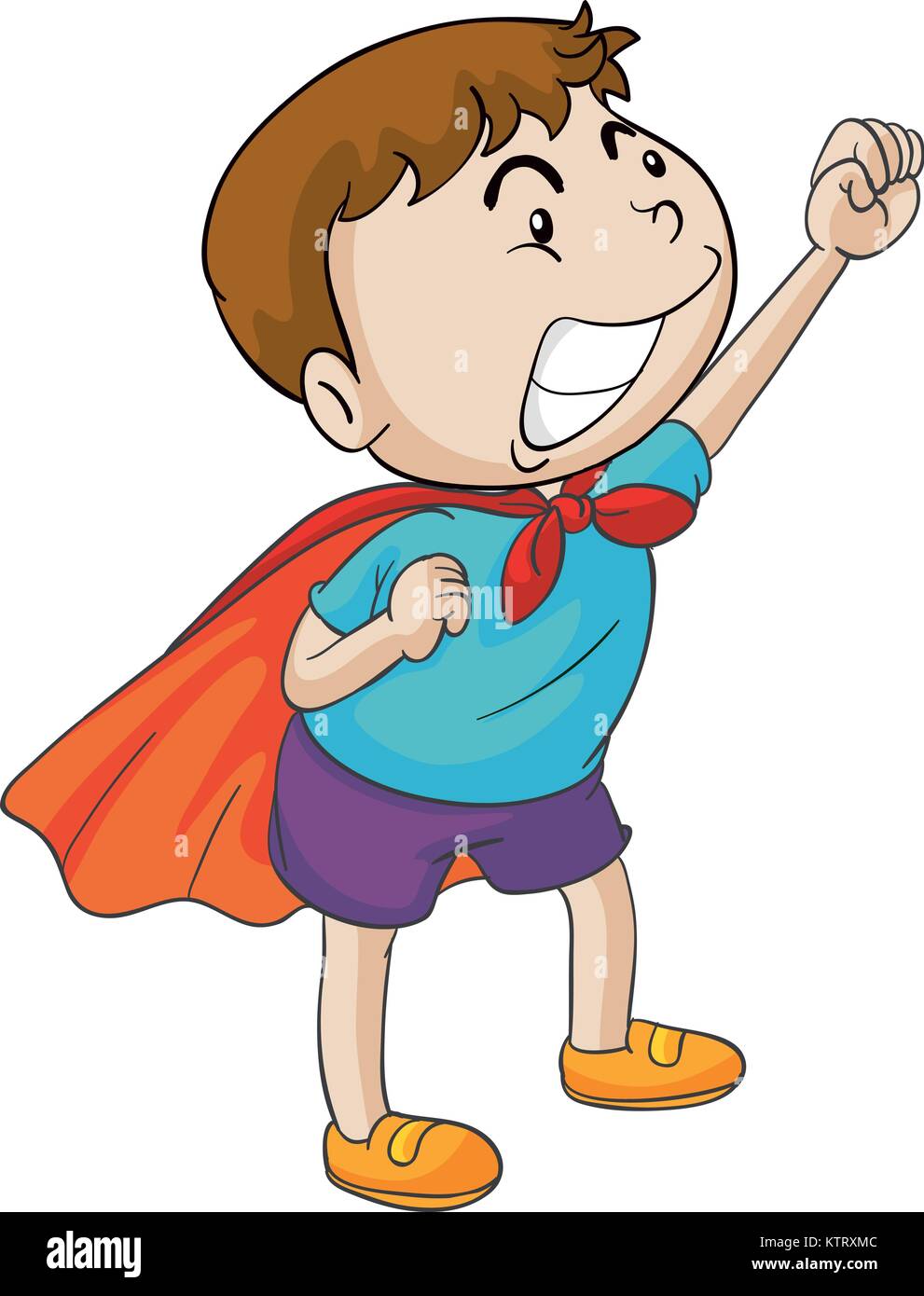illustration of a boy on a white background Stock Vector Image & Art ...