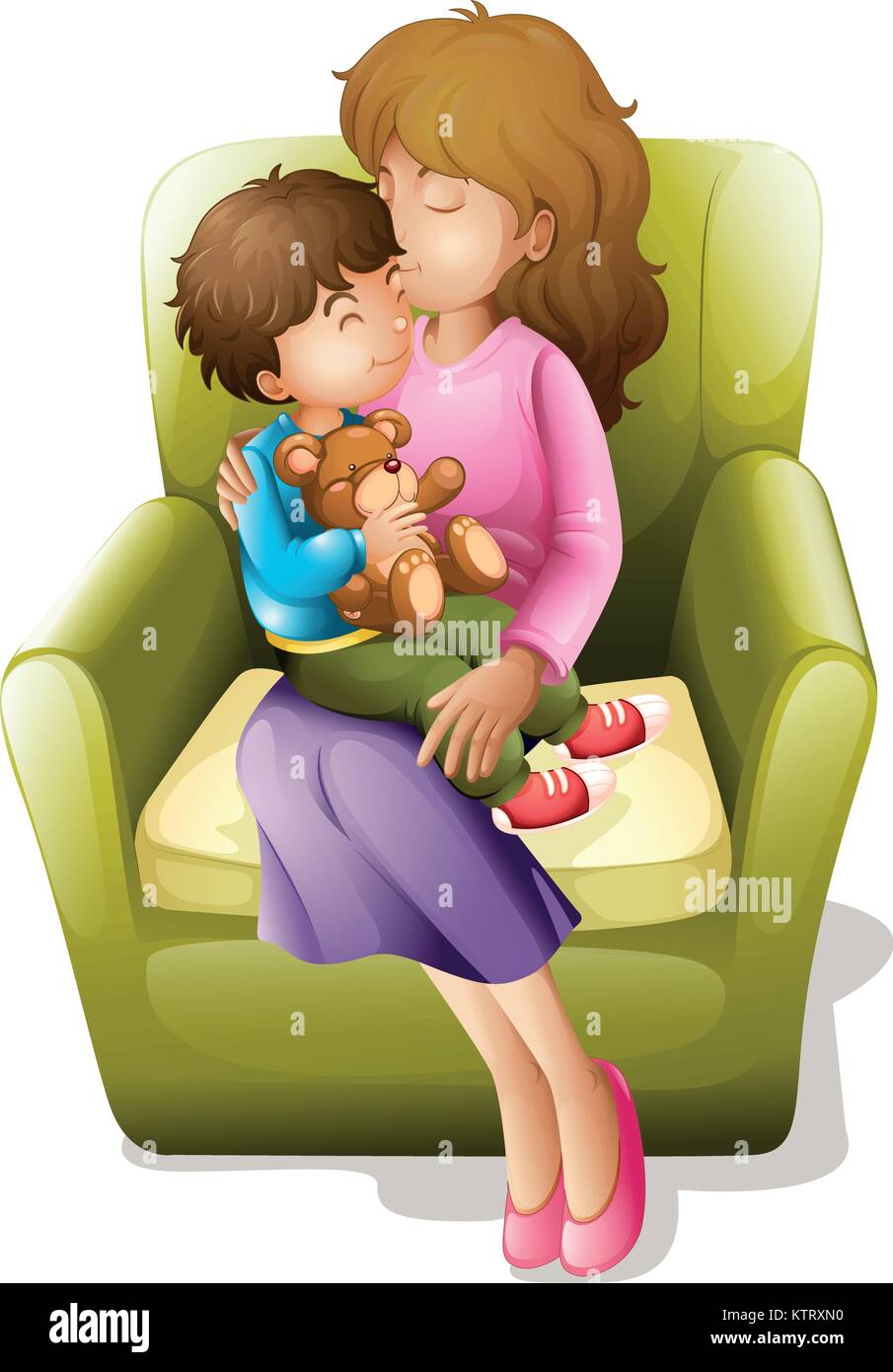 Young Girl Sitting On Man Lap Stock Vector Images Alamy
