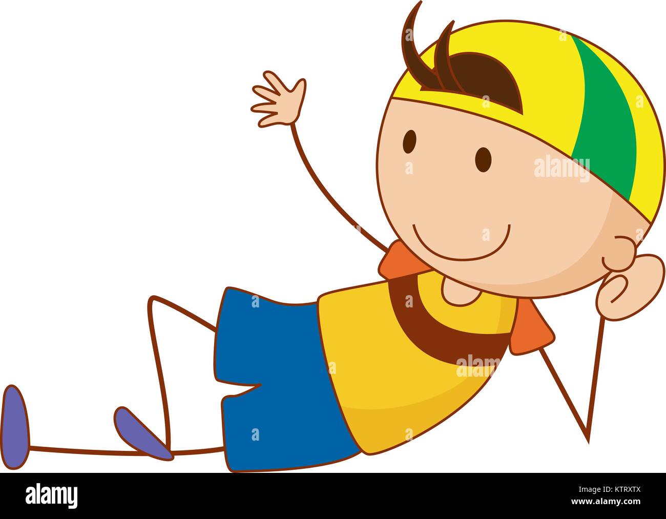 Simple cartoon of a cute boy Stock Vector Image & Art - Alamy