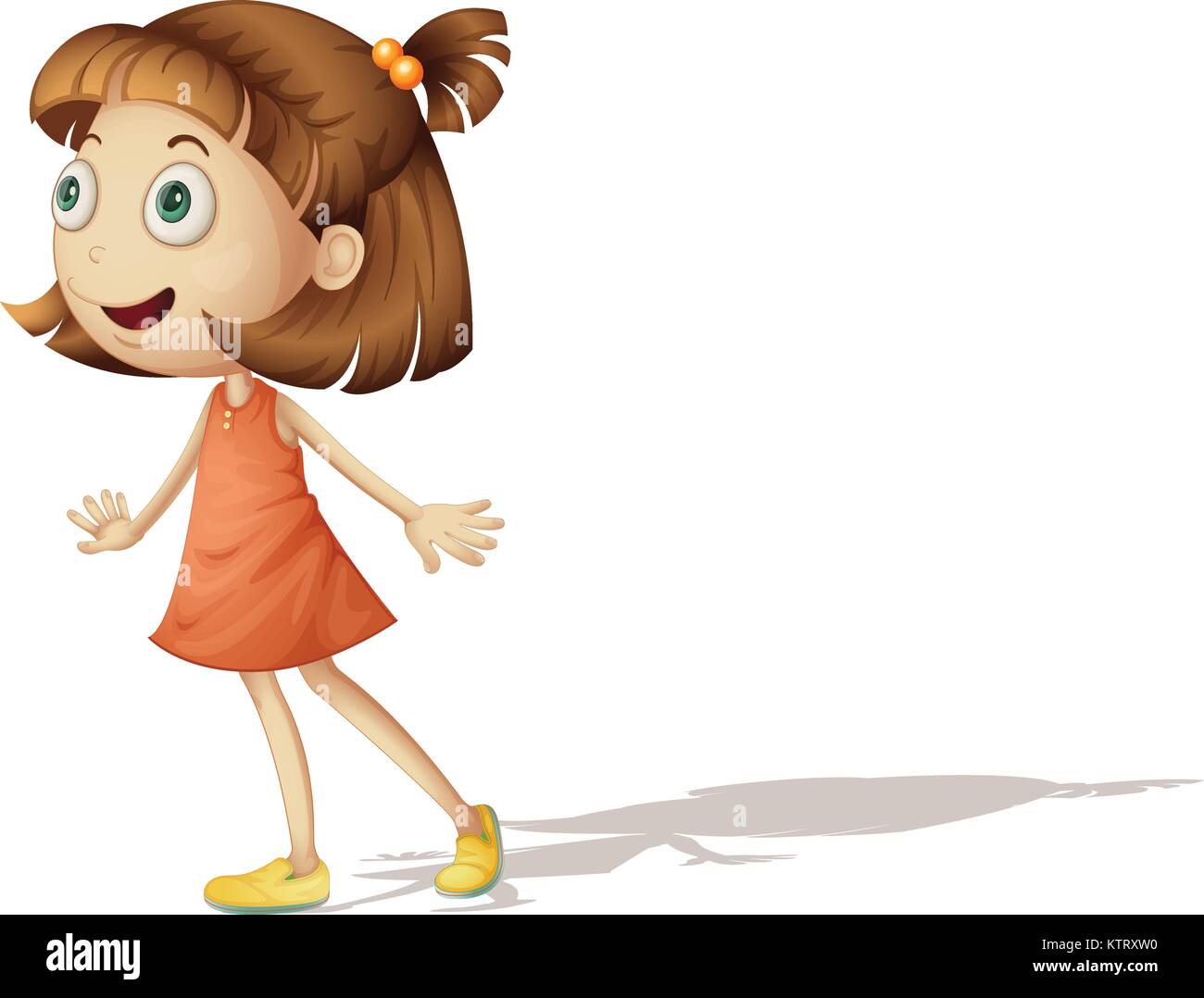 Illustration of a young boy kneeling on the floor Stock Vector Image ...