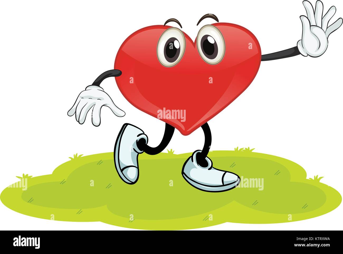 illustration of the heart in a beautiful nature Stock Vector Image ...