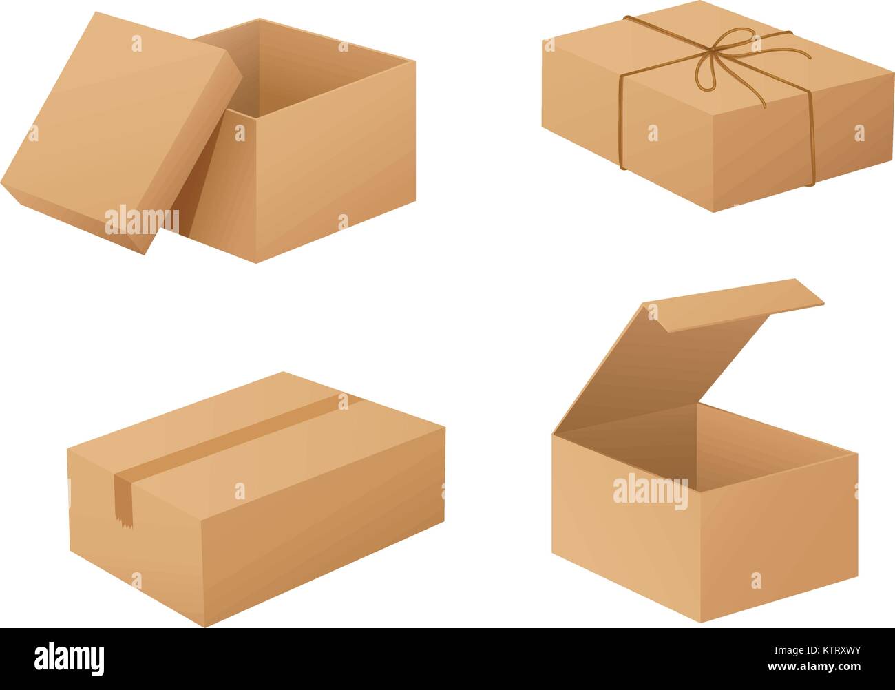 Illustration of cardboard boxes on white Stock Vector Image & Art - Alamy