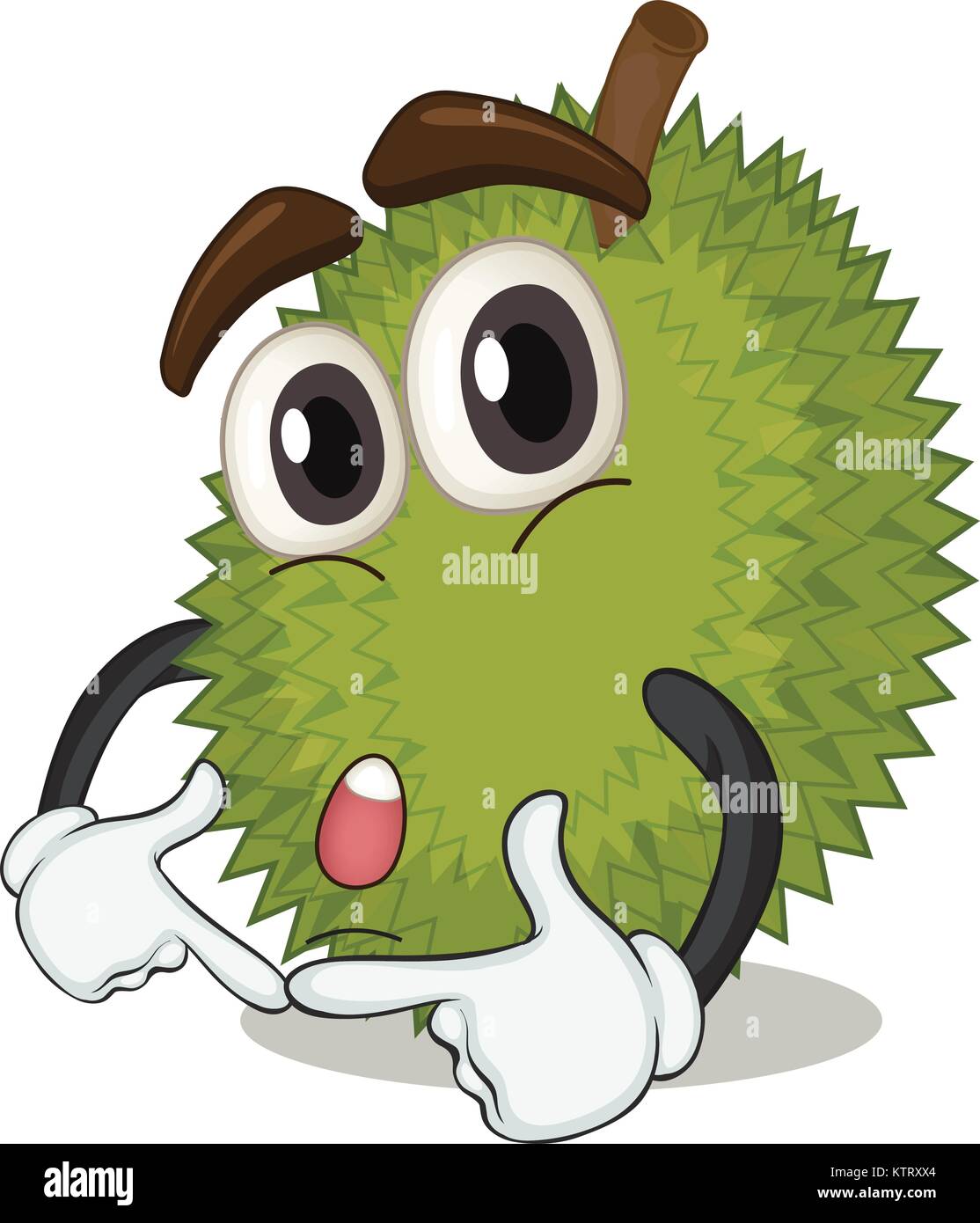 illustration of jackfruit on a white background Stock Vector Image ...