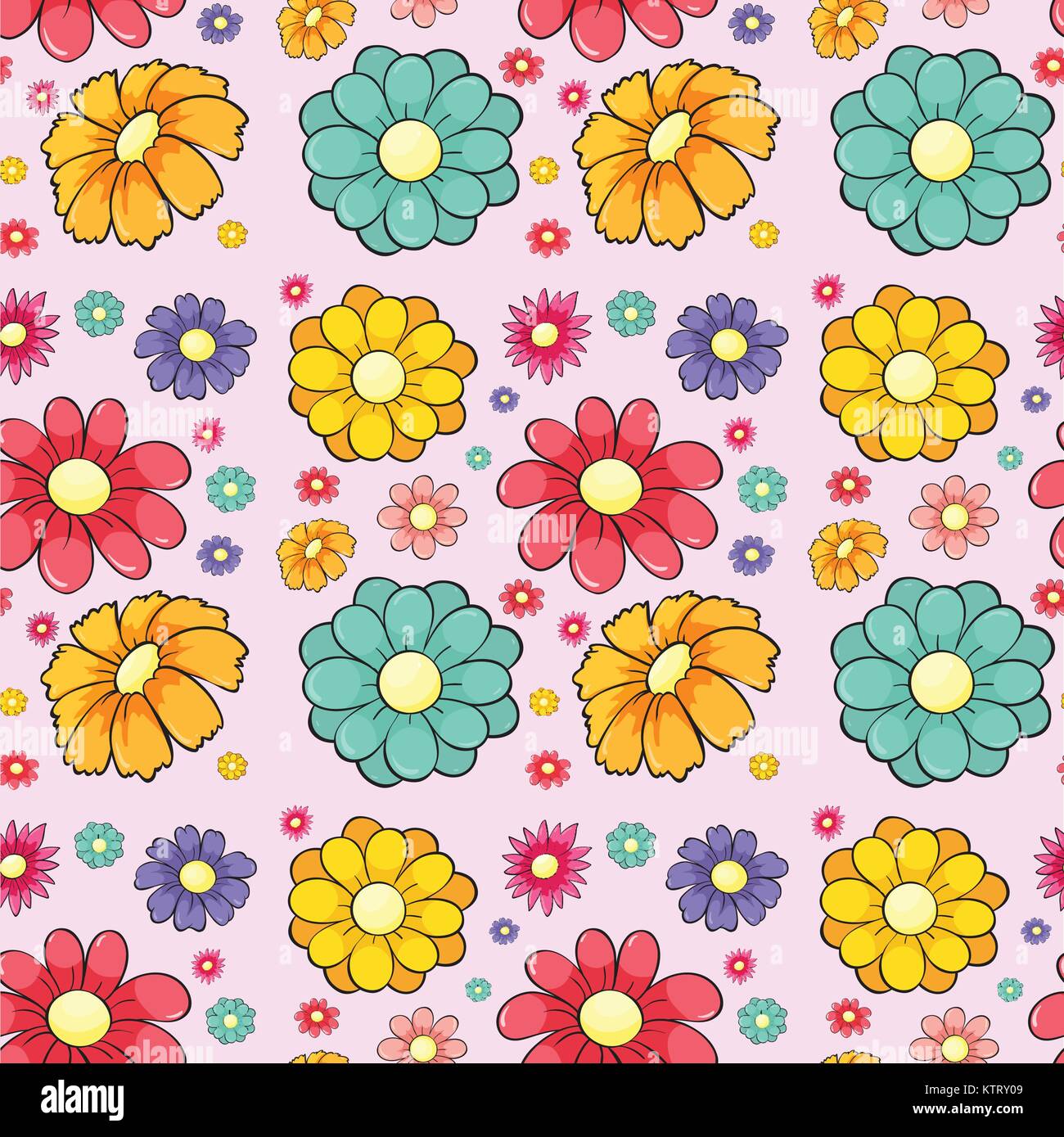 Illustration of a flower seamless Stock Vector Image & Art - Alamy