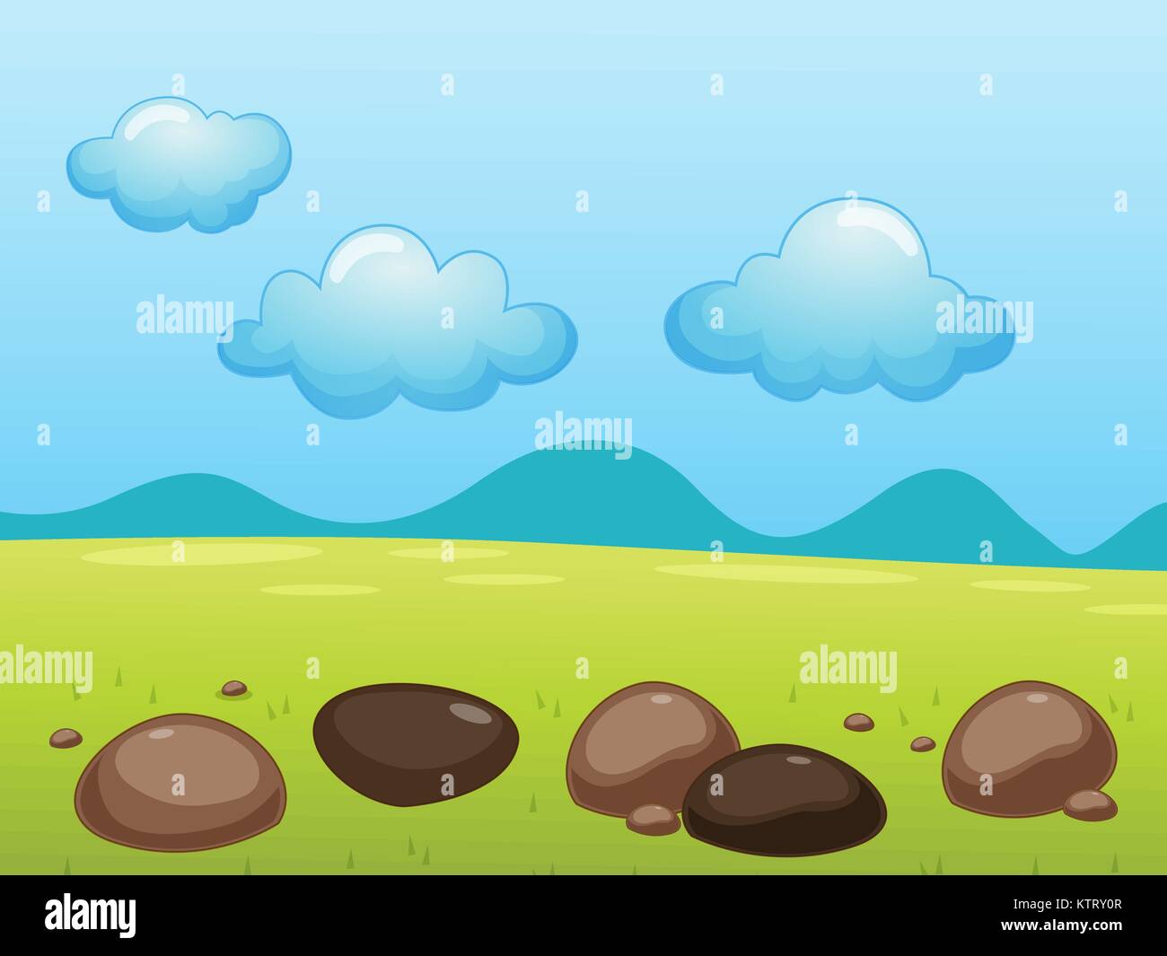 illustration of rocks in a field Stock Vector Image & Art - Alamy