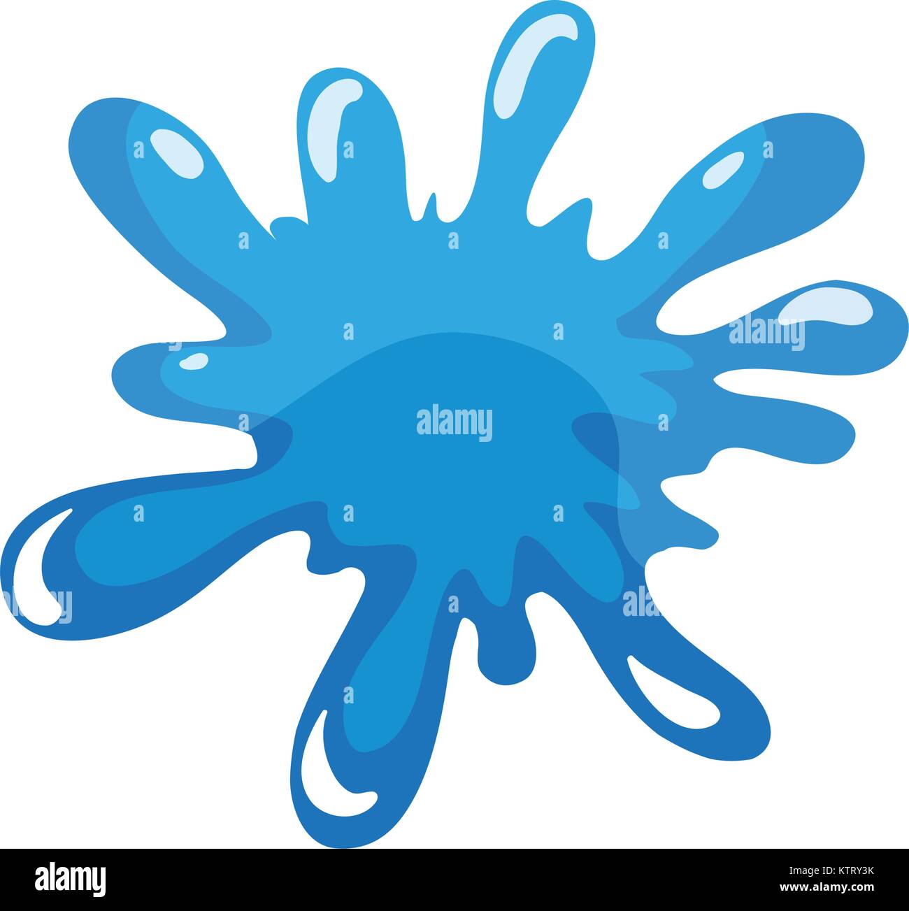 illustration of blue color splash on a white background Stock Vector ...