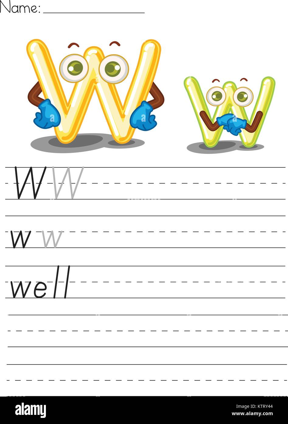 Alphabet worksheet Stock Vector Images - Alamy