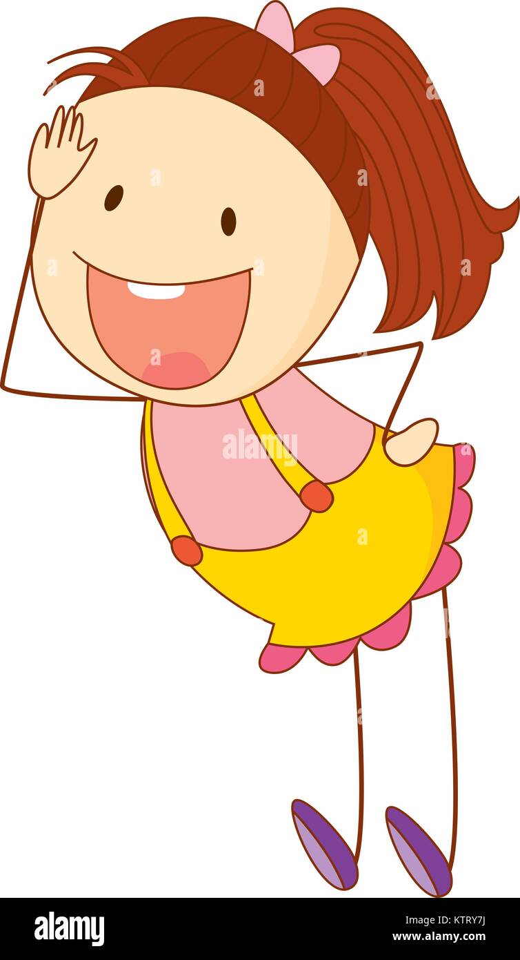 Illustration Of A Stick Figure Girl Stock Vector Image And Art Alamy