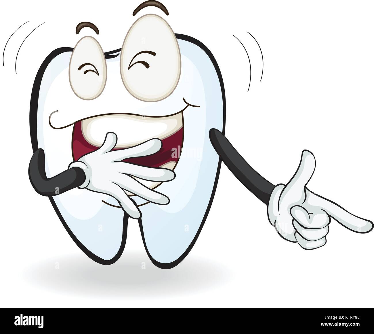 illustration of a laughing tooth on a white background Stock Vector ...