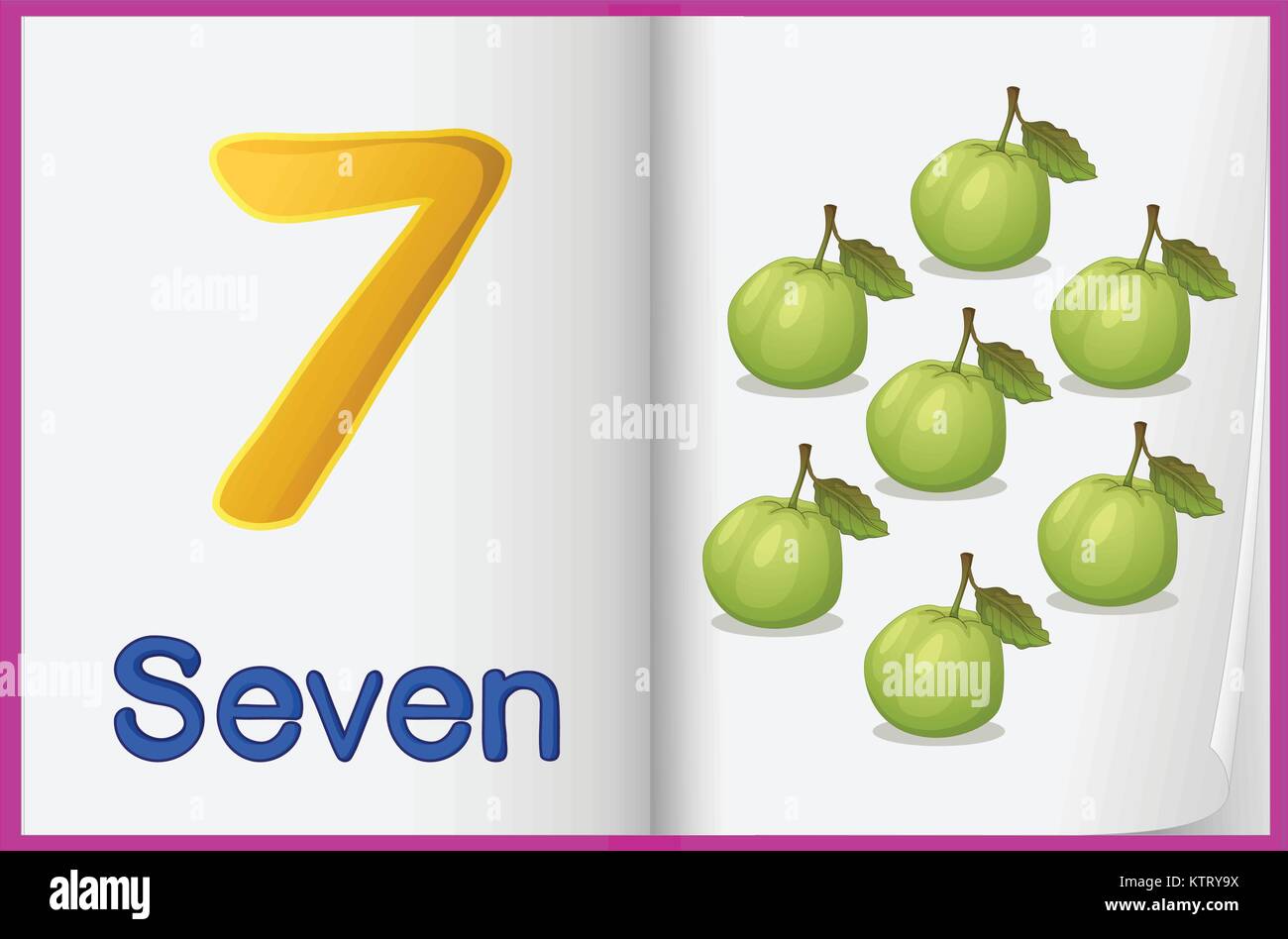 Number 7 worksheet hi-res stock photography and images - Alamy