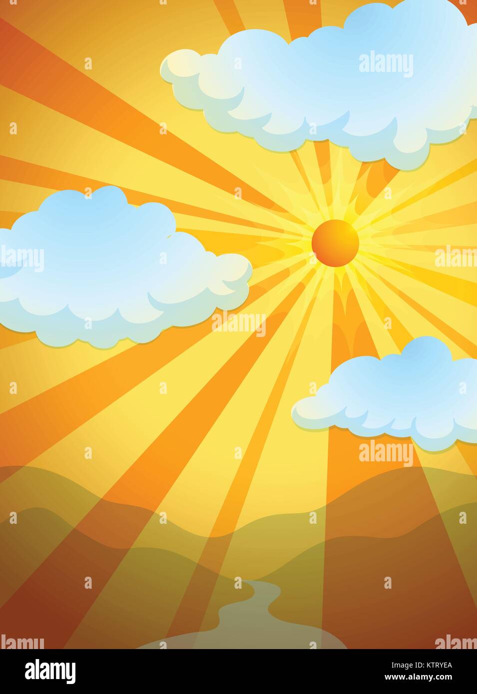 illustration of light rays in the sky Stock Vector Image & Art - Alamy