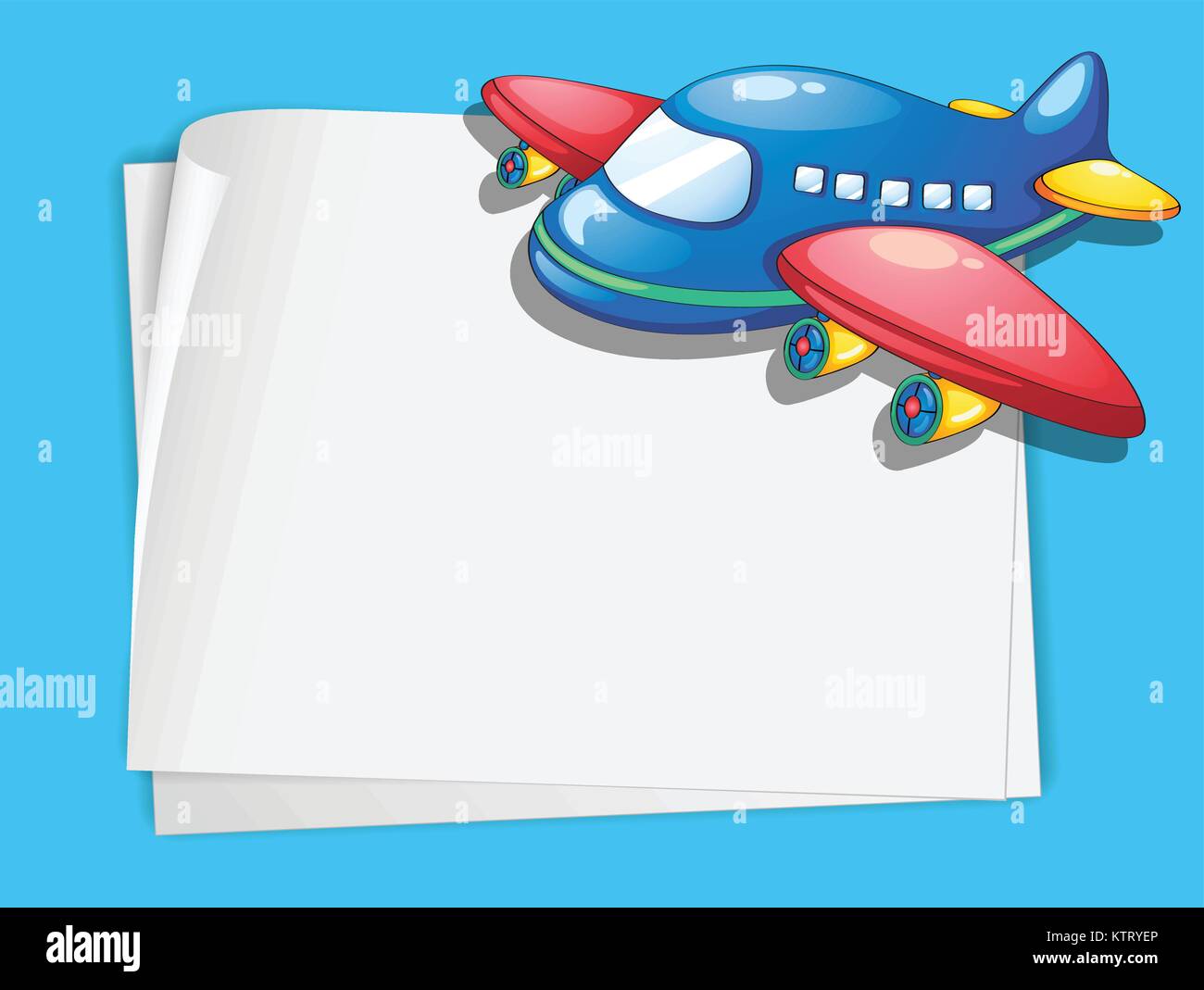 Cartoon illustration folded paper plane hi-res stock photography and ...