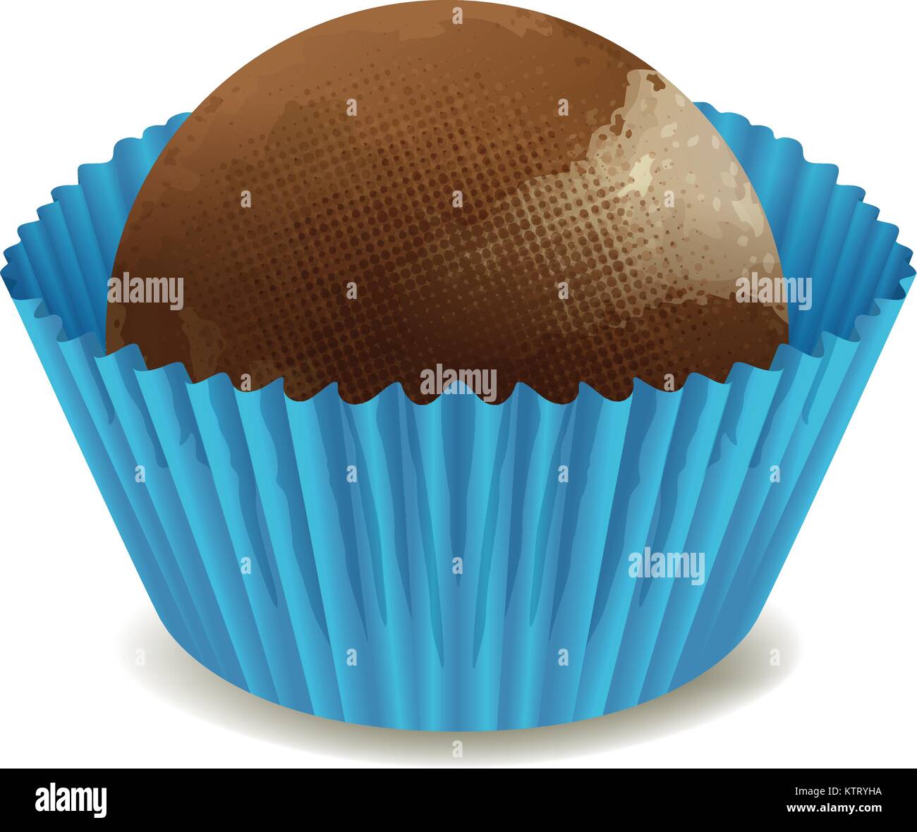 illustration of chocolates in blue cup on a white background Stock ...