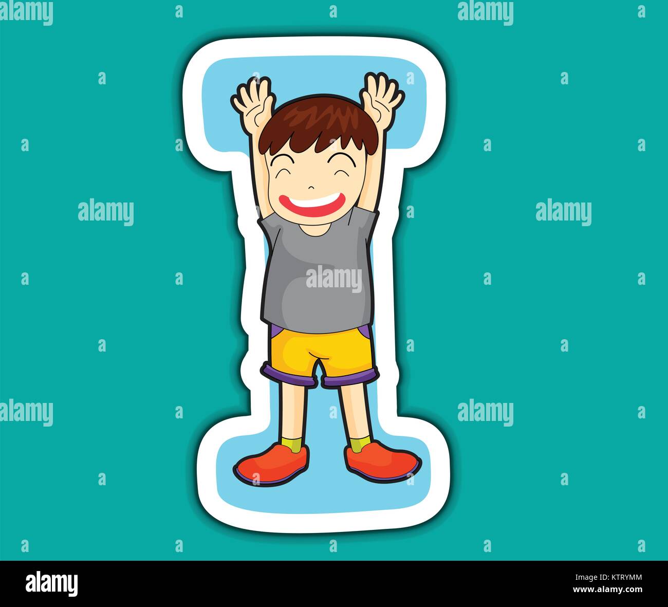 Illustrated alphabet letter series with kids Stock Vector Image & Art ...