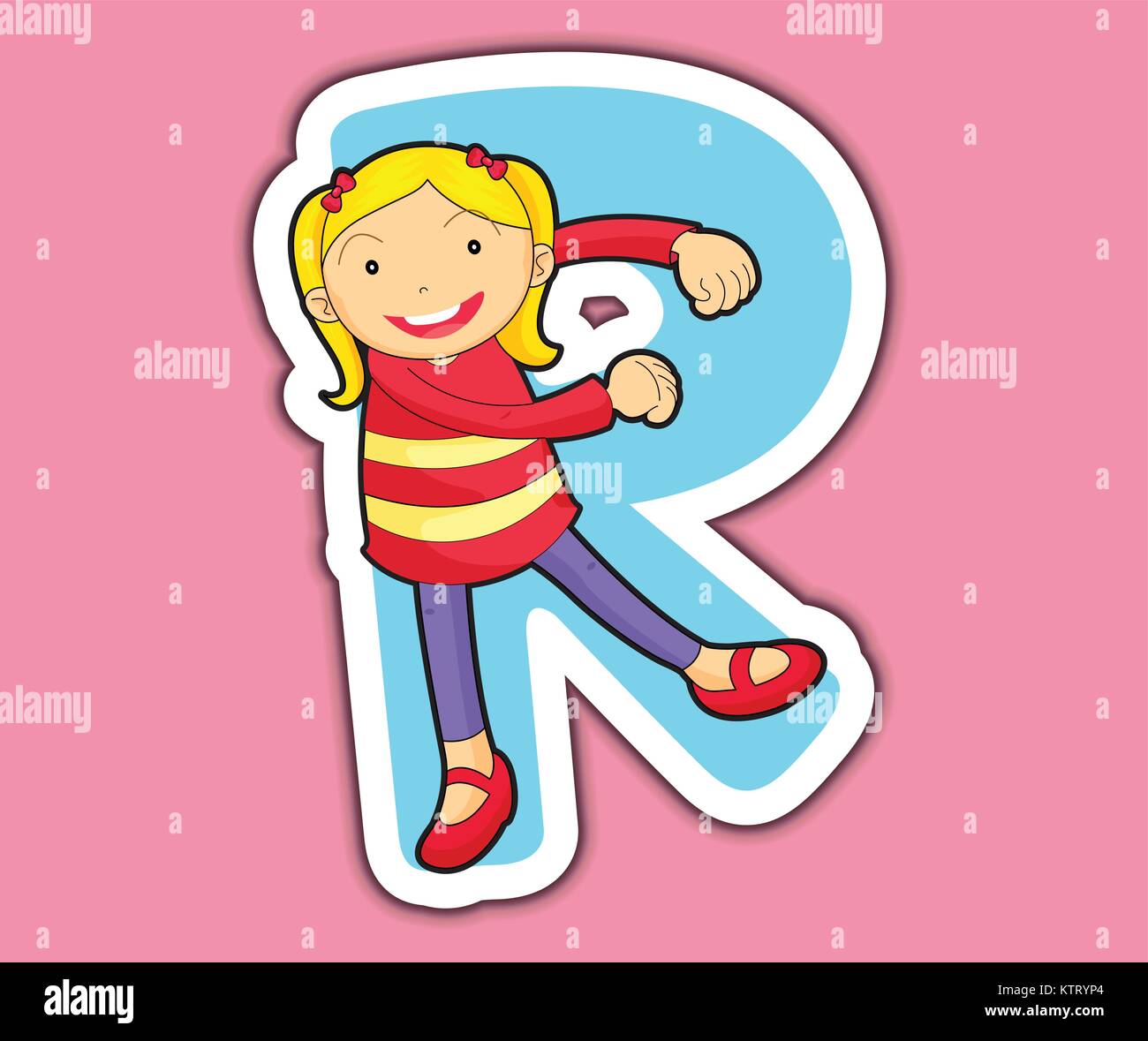 Illustrated alphabet letter series with kids Stock Vector Image & Art ...