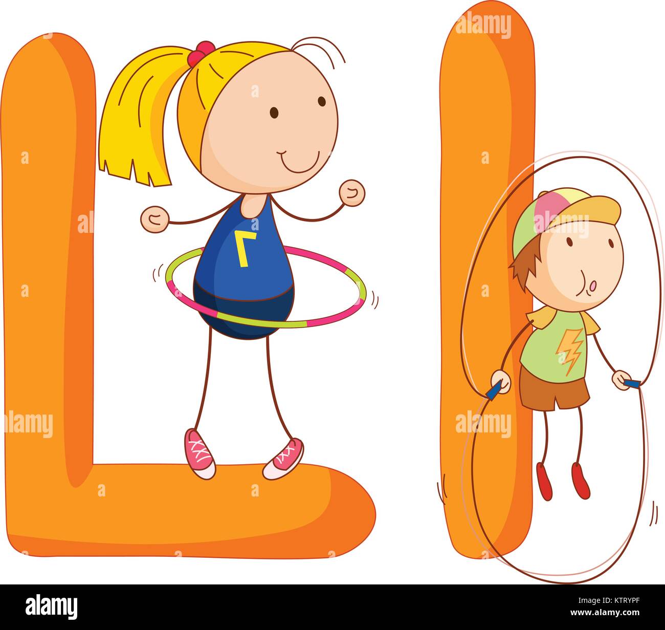 Illustration of children in a letter of alphabet Stock Vector Image ...