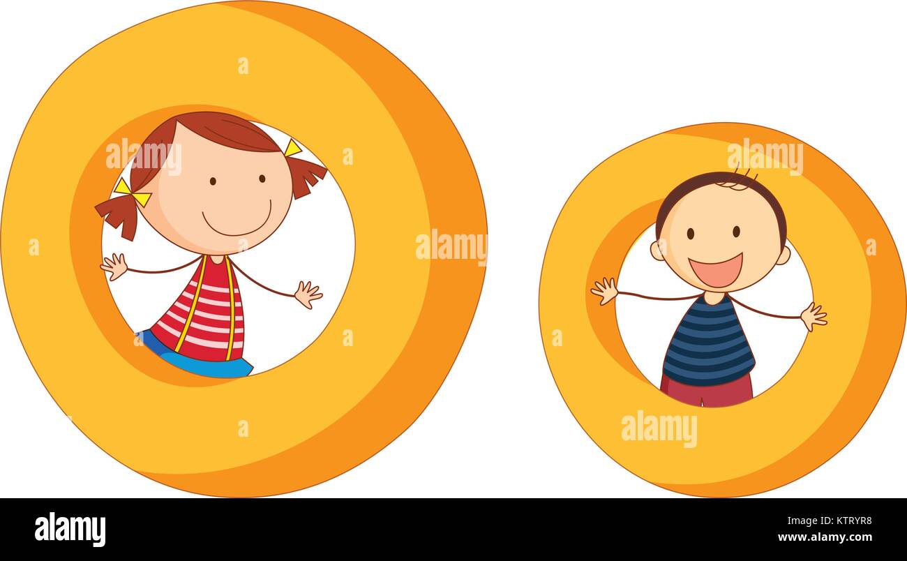 Illustration of children in a letter of alphabet Stock Vector Image ...